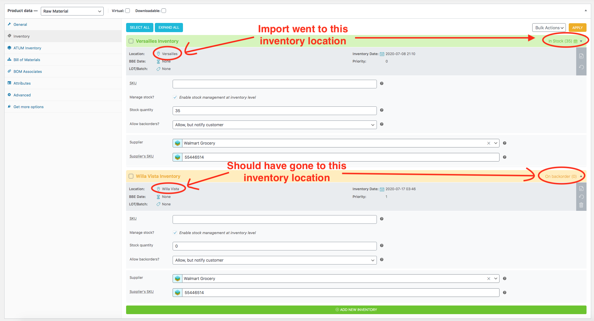 Error: Import to specific inventory location replenishes wrong ...
